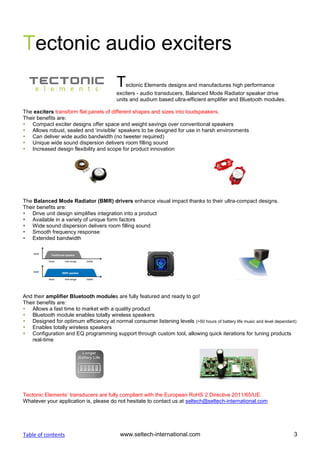 Audio exciters, waterproof, rugged speakers | PDF