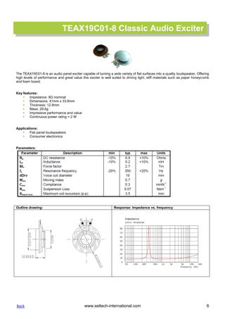 Audio exciters, waterproof, rugged speakers | PDF