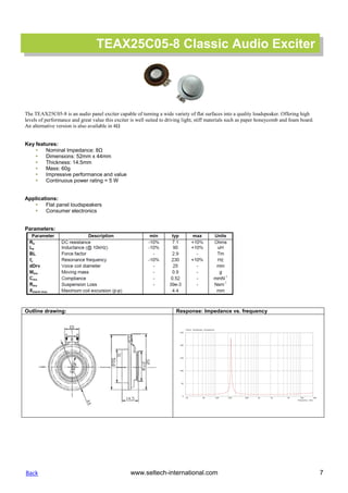 Audio exciters, waterproof, rugged speakers | PDF