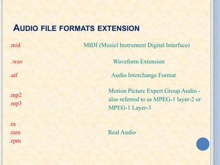Audio file format | PPTX
