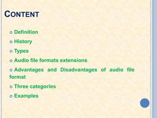 Audio file format | PPTX