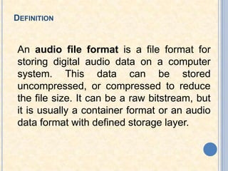 Audio file format | PPTX