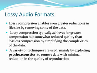 Audio format | PPTX | Digital Audio | Computer Software and Applications