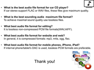 Audio format ict | PPT