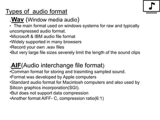 Audio format ict | PPT