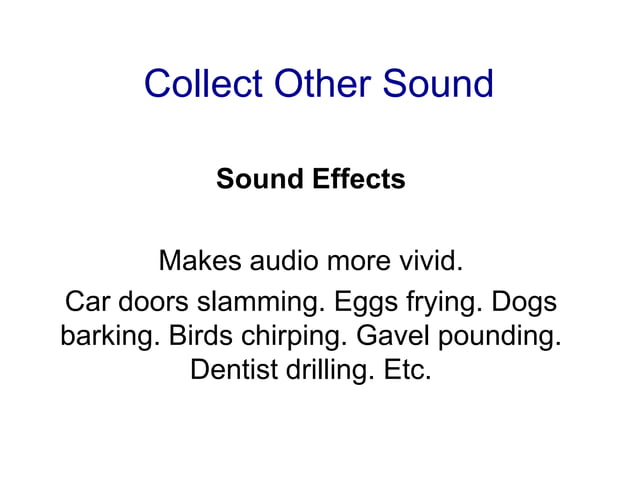 Basics of Audio Reporting | PPTX