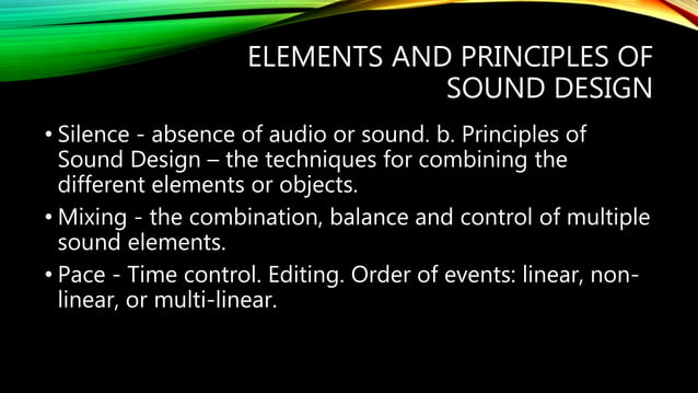 Audio Information and Media | PPTX