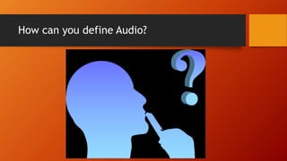 Audio information MIL | PPTX