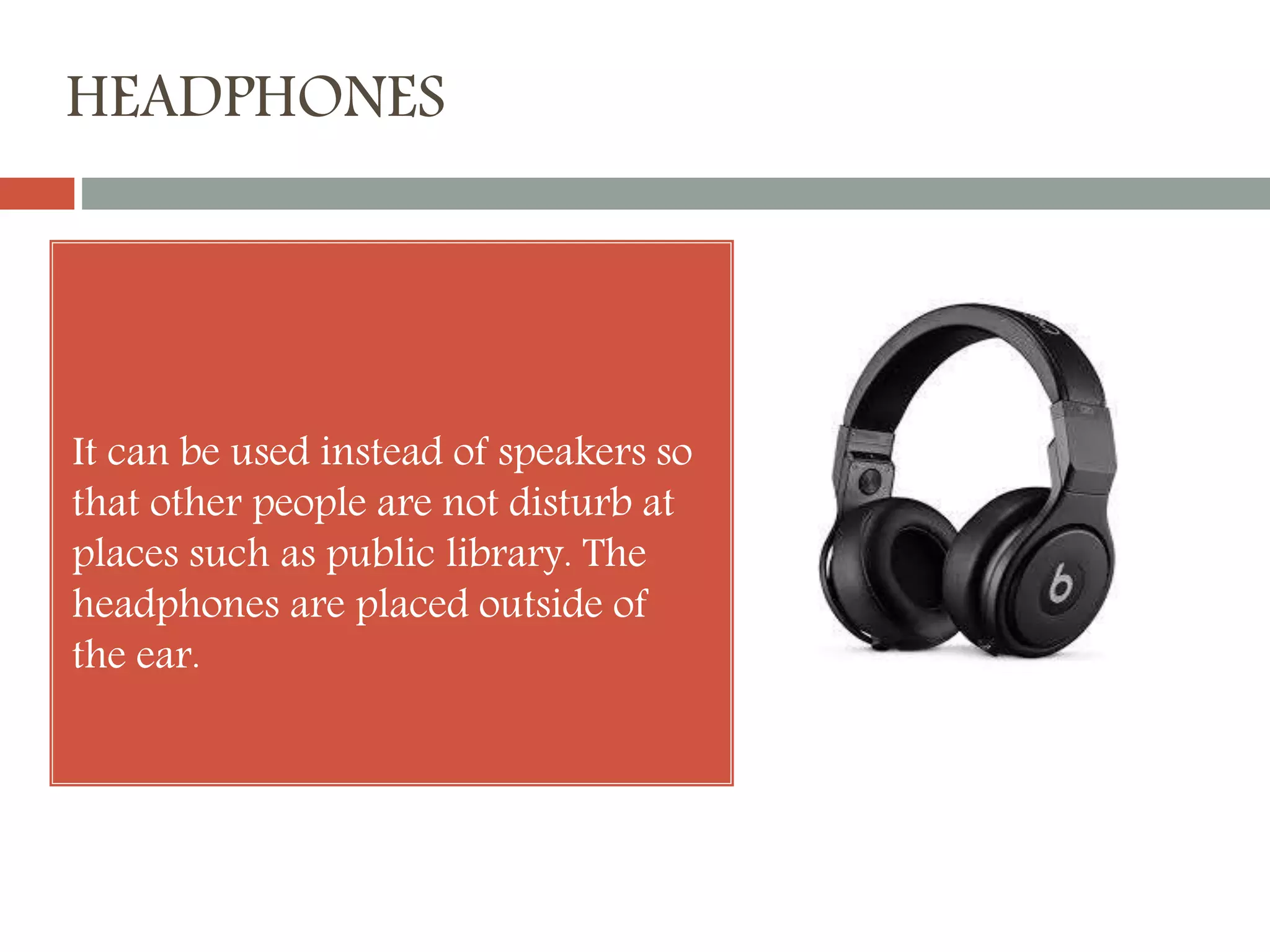 Audio Input Output Devices Pptx Computer Peripherals Computing