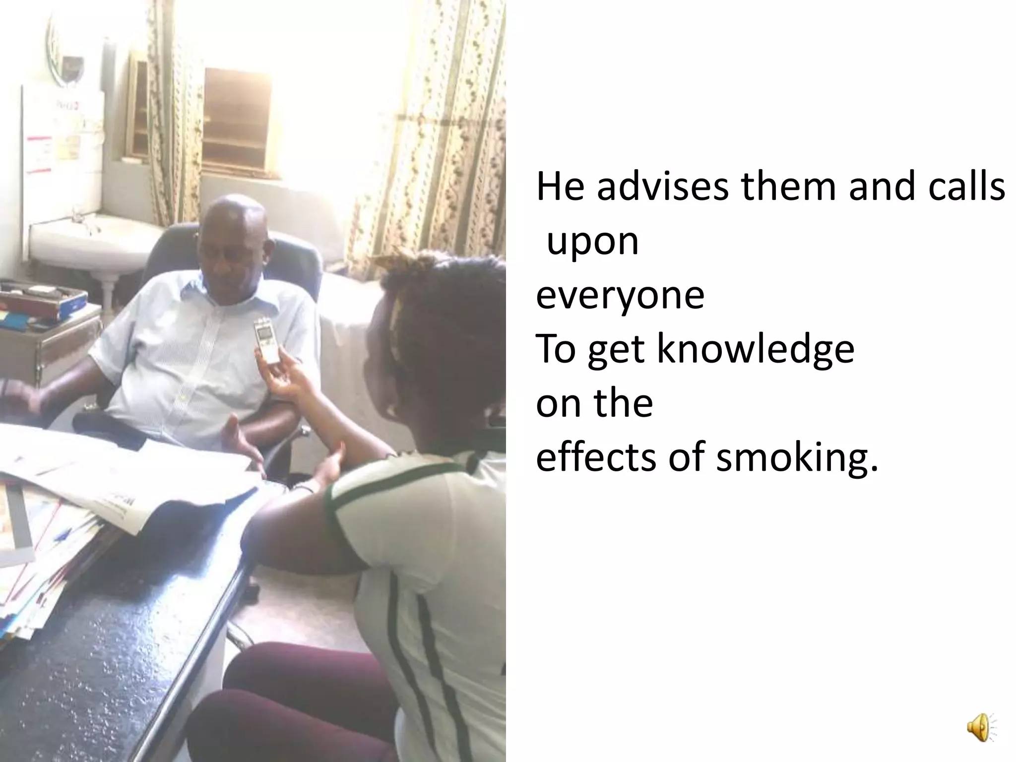 Audio interviews on shisha smoking | PPTX