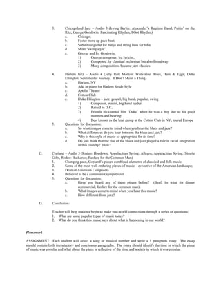 Audio lesson plan jazz | PDF