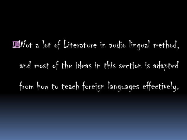 Audio lingual method | PPTX