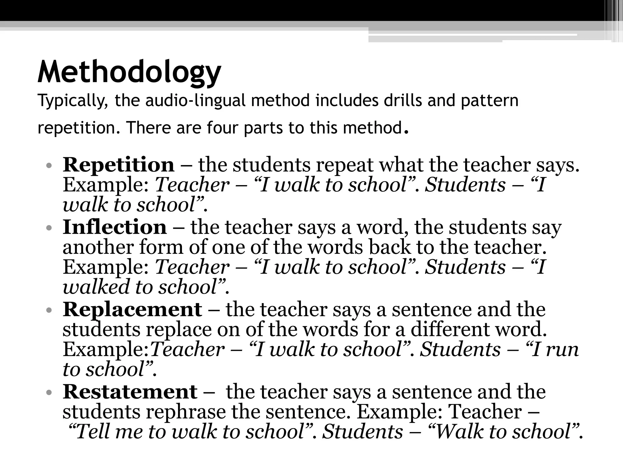 Audio lingual method | PPT