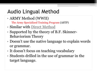 Audio lingual method | PPT