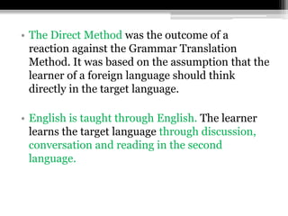 Audio lingual method | PPT