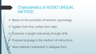 Audio lingual method | PPTX