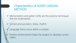 Audio lingual method | PPTX