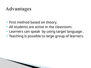 Audio Lingual Method IN English language teaching method | PPT