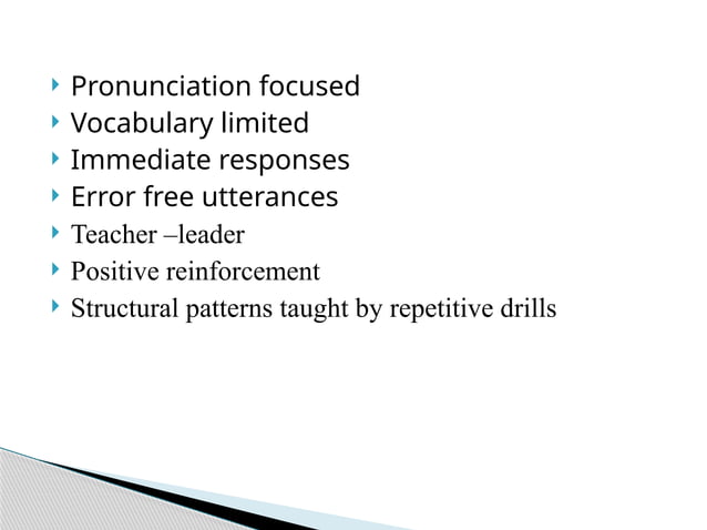 Audio Lingual Method IN English language teaching method | PPT