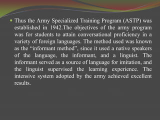 Audio lingual method 111 | PPTX