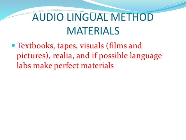 Audio lingual method beny i.n. nadeak, s.pd