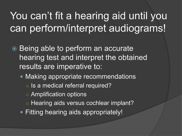 Audiologic testing | PPT