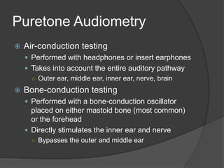 Audiologic testing | PPT