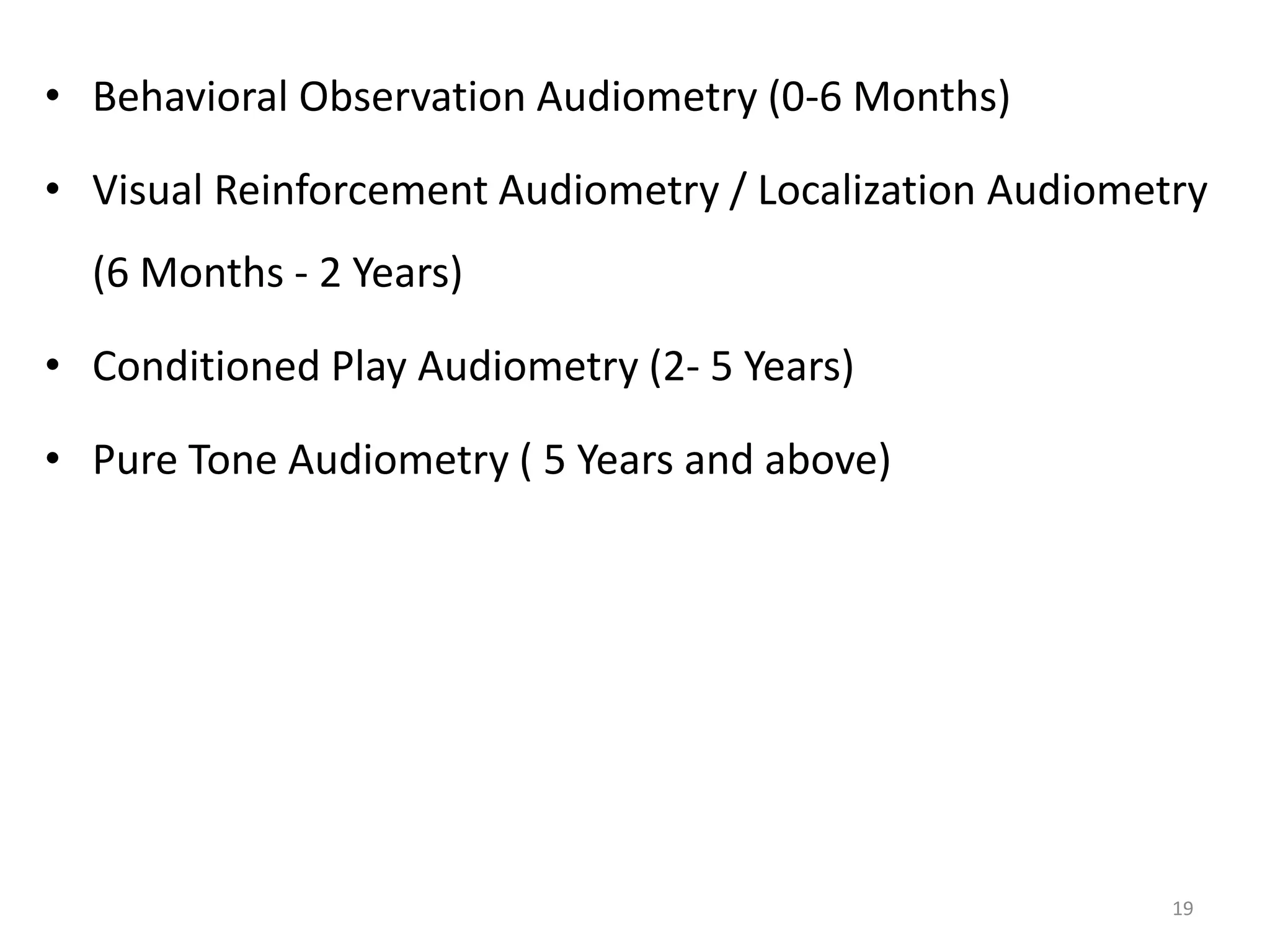 Audiological tests of hearing assessment | PPTX