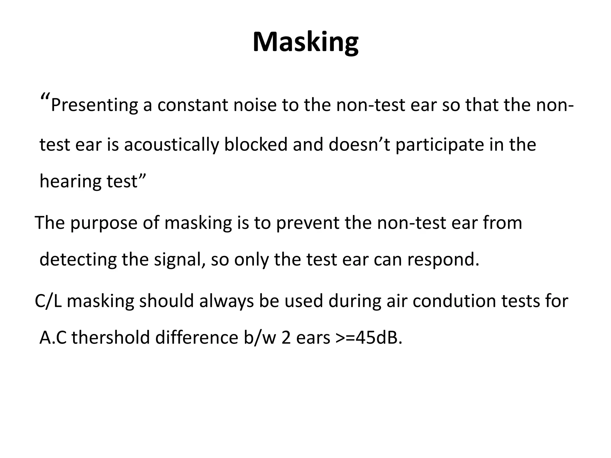 Audiological tests of hearing assessment | PPTX