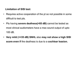 Audiological tests of hearing assessment | PPTX