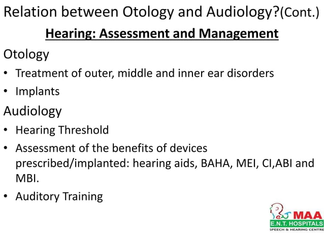 Audiology, speech language pathology & rehabilitation | PPTX
