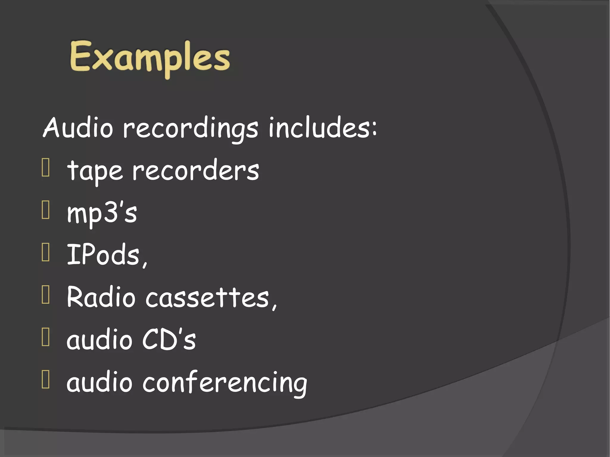 Audio media | PPT