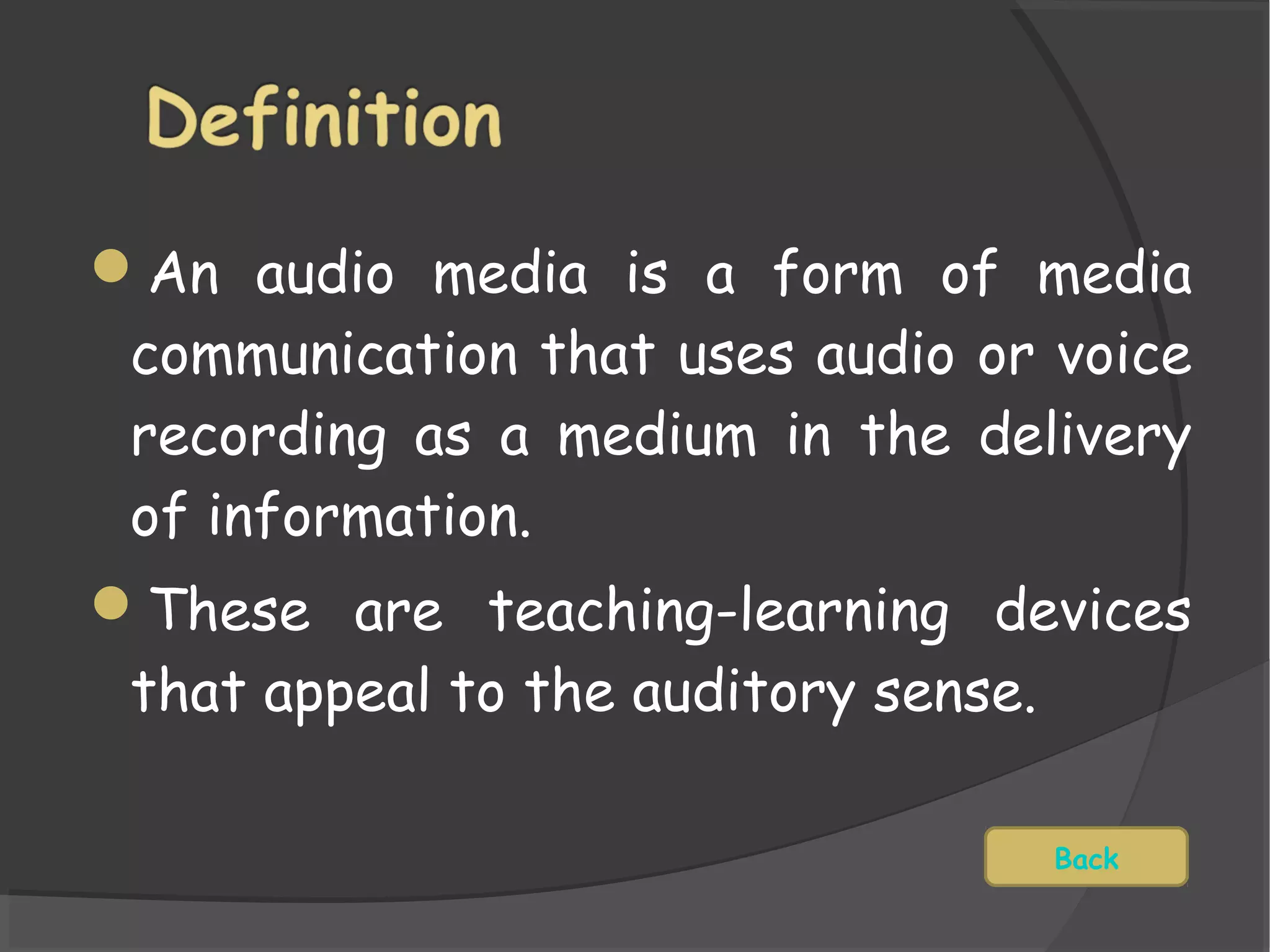 Audio media | PPT