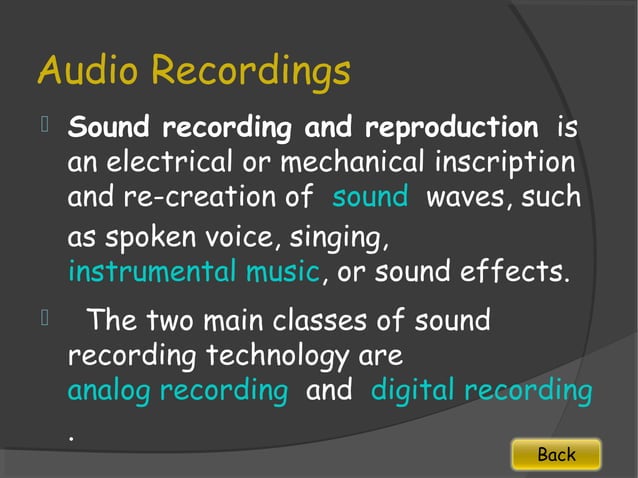 Audio media | PPT