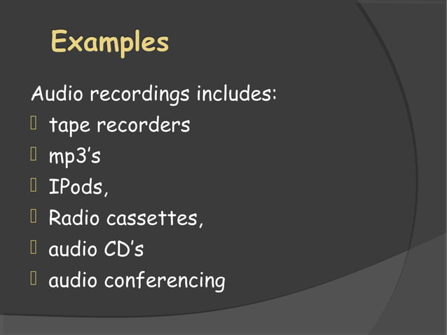 Audio media | PPT