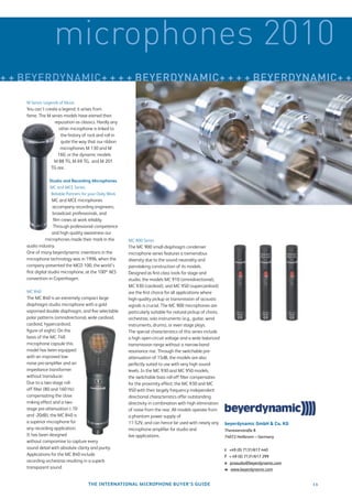 AudioMedia Microphone Guide 2010 | PDF