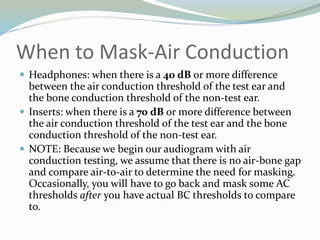Audiometric masking | PPTX