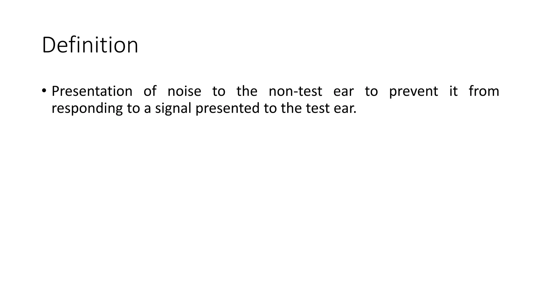 Audiometric masking | PPT