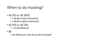 Audiometric masking | PPT