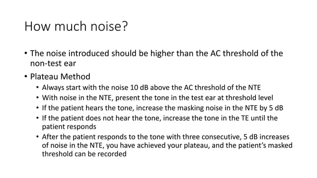 Audiometric masking | PPT