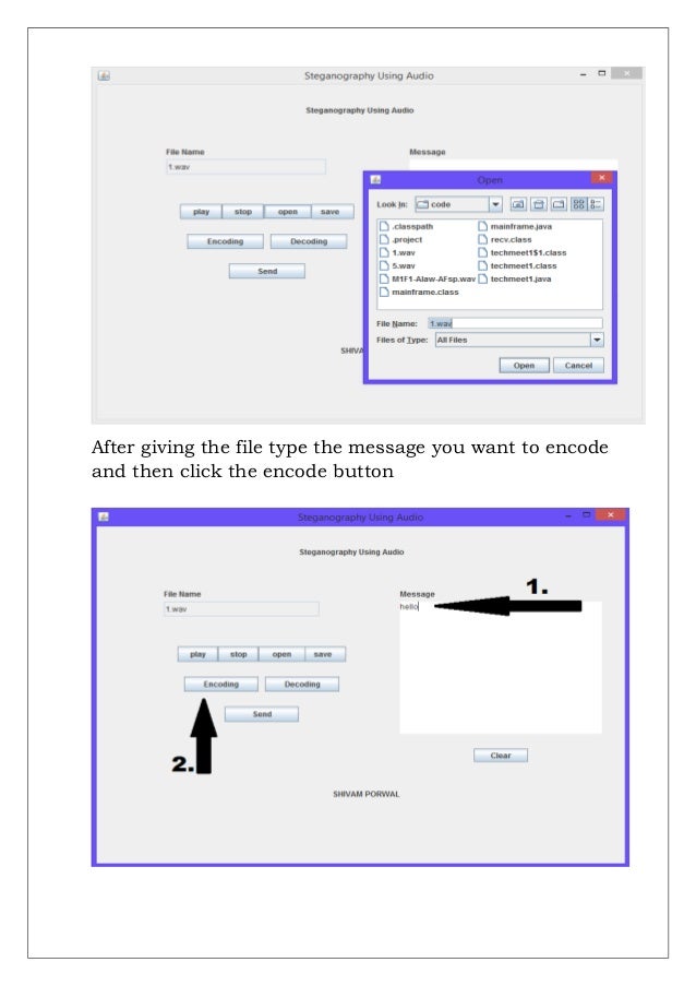 Audio Steganography Java Project 