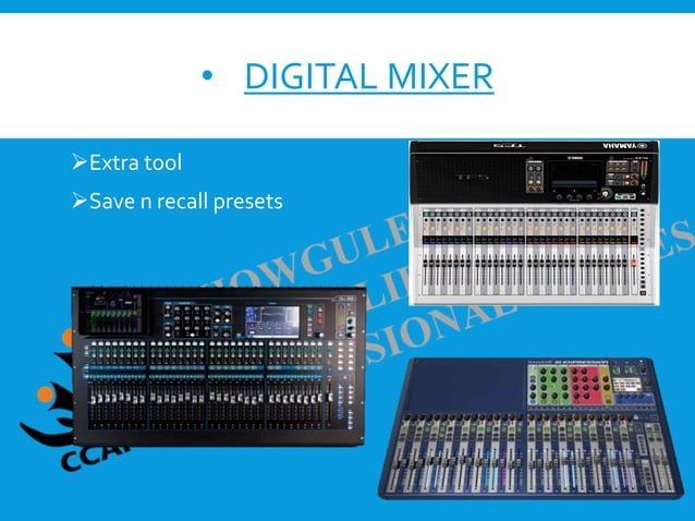 Sound Engineering- Audio mixers and DAW system | PPTX