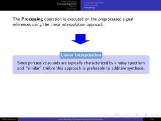 Audio Morphing for Percussive Sound Generation | PDF | Digital Audio | Computer Software and ...