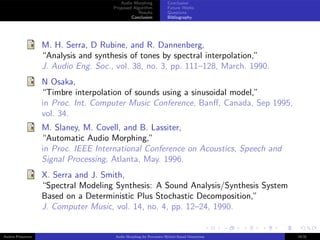 Audio Morphing for Percussive Sound Generation | PDF | Digital Audio | Computer Software and ...