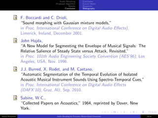 Audio Morphing for Percussive Sound Generation | PDF | Digital Audio | Computer Software and ...