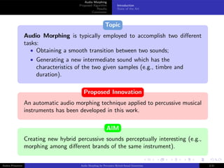 Audio Morphing for Percussive Sound Generation | PDF | Digital Audio ...