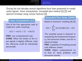 Audio Morphing for Percussive Sound Generation | PDF | Digital Audio | Computer Software and ...