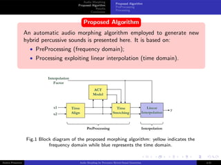 Audio Morphing for Percussive Sound Generation | PDF | Digital Audio | Computer Software and ...
