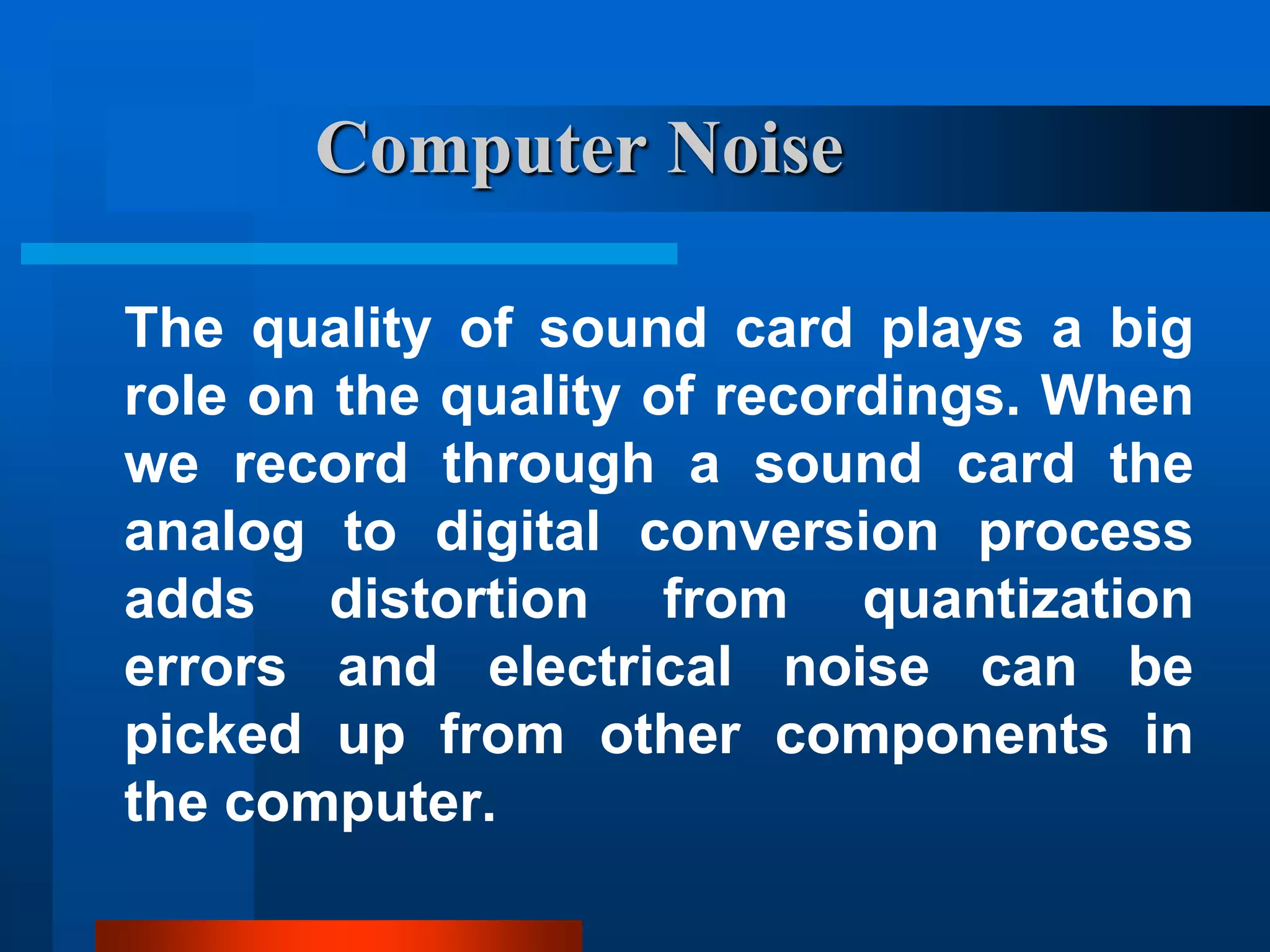 Audio noise reduction techniques | PPTX