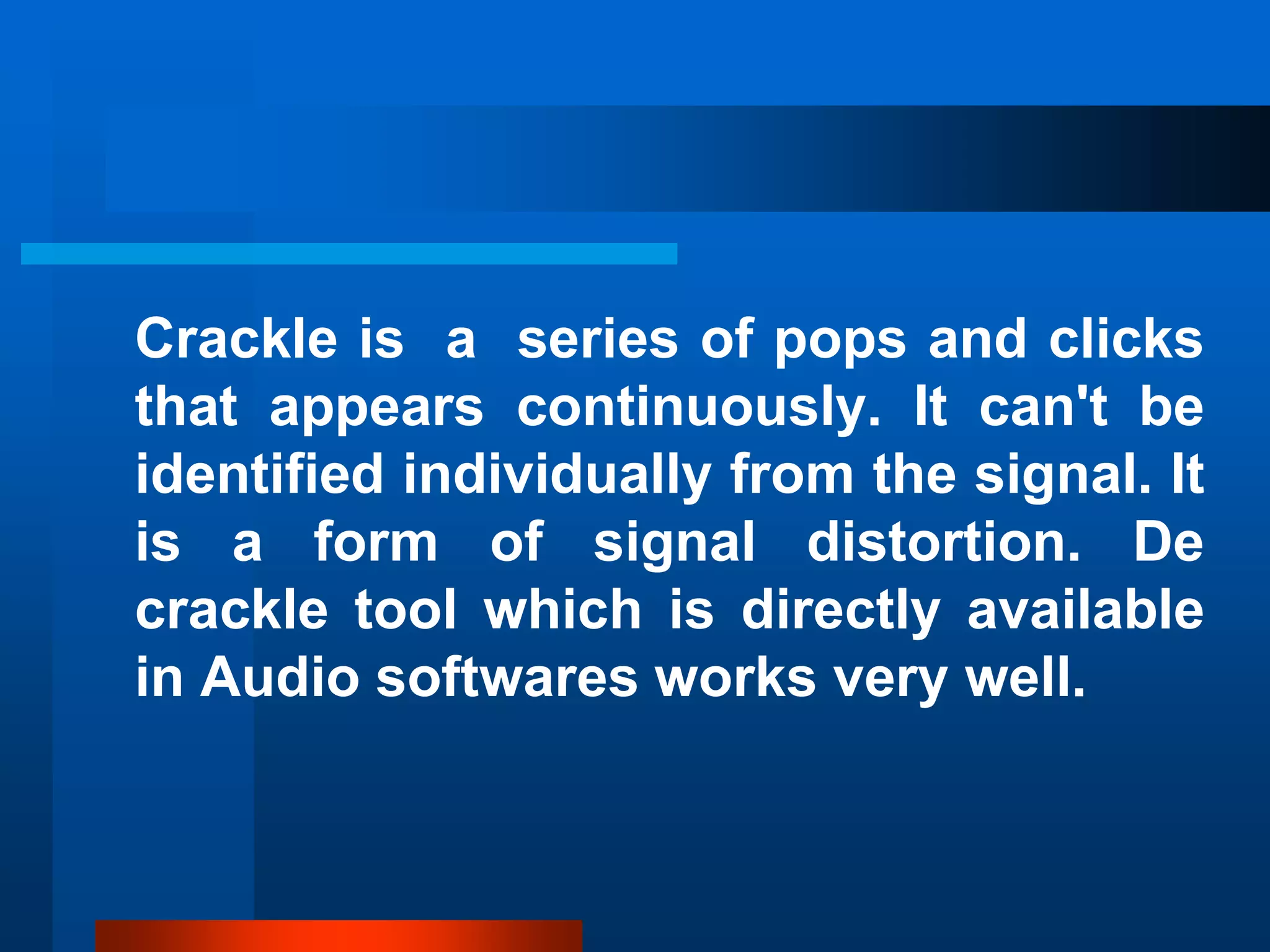 Audio noise reduction techniques | PPTX